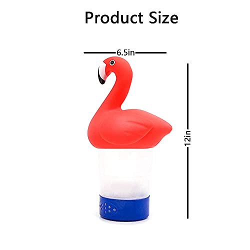 Chlorine Floater, Flamingo Collapsible Floating Pool Dispenser Set ,Fits 3" Chlorine Tablets,Release Adjustable for Indoor & Outdoor Swimming Pool Hot Tub SPA(2pack)