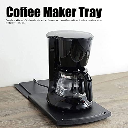 Dpofirs Sliding Coffee Maker Tray, Medium Appliance Rolling Tray, Countertop Appliance Moving Holder, Suitable for Place Kitchen Utensils and Appliances