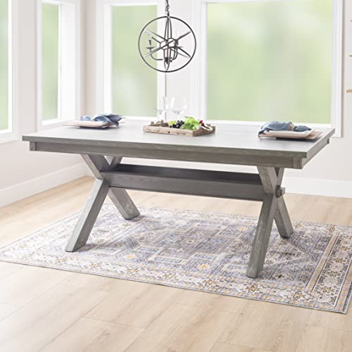 Powell Turino Dining Set, Grey Oak Finish, 6 Chairs