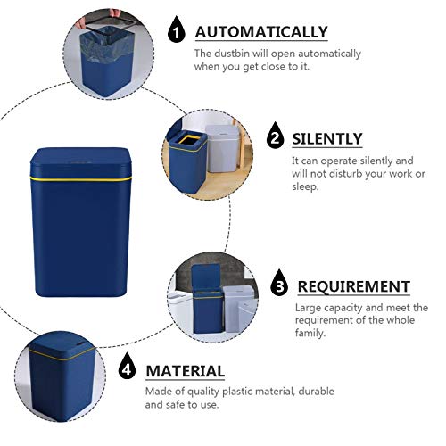 CZDYUF Intelligent Trash Can Contactless Garbage Can Automatic Induction Dustbin Suitable for Study, Living Room