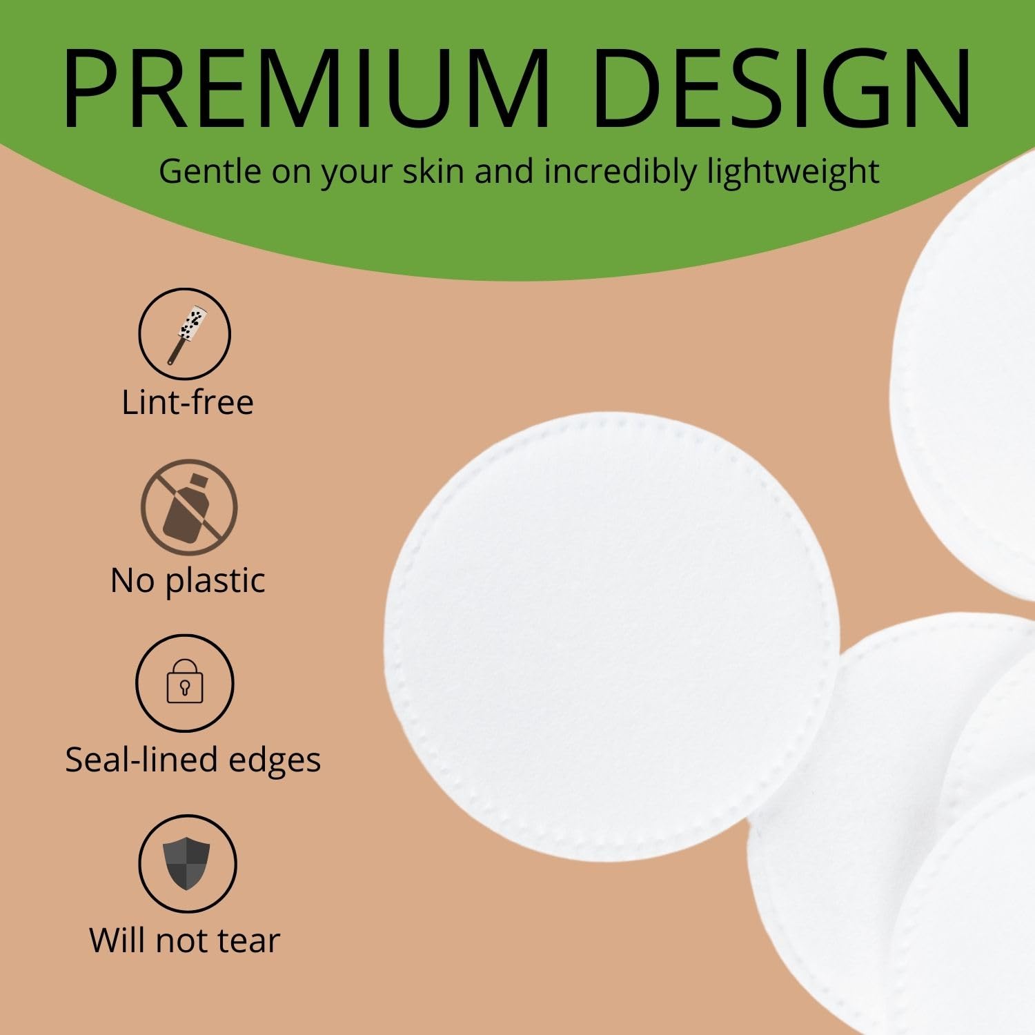 Beautiful Mind Cotton Rounds Makeup Remover Pads β Pack of 200 β Lint Free Eco-Friendly & Compostable β Use as Makeup Applicator, Nail Polish Remover, or Baby Care Pad β Kraft Box