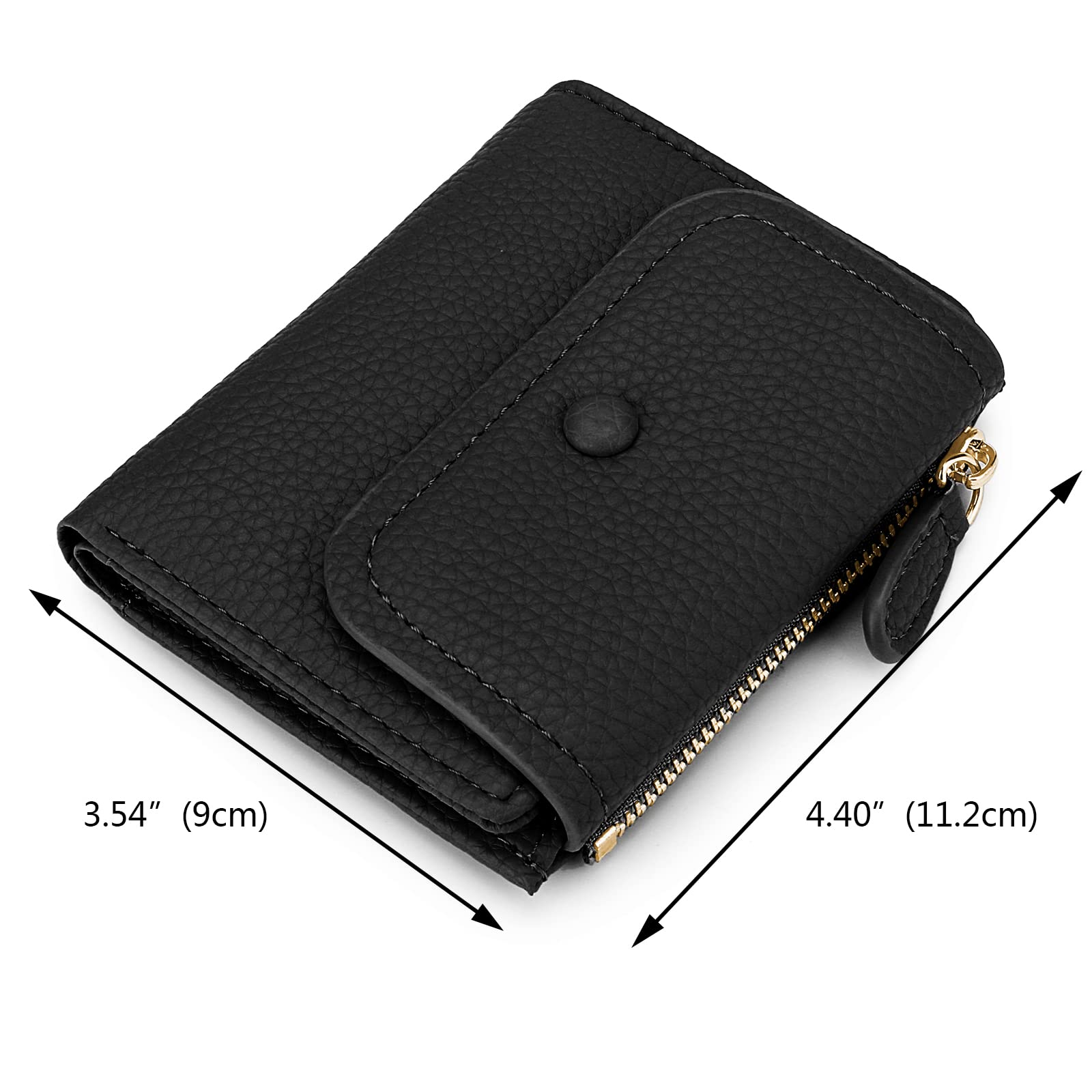 YALUXE Small Wallets for Women Vegan Leather Mini Coin Purse with Coins Zipper Pocket and ID Card Holder