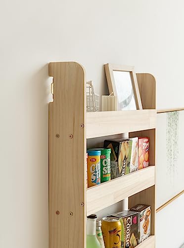 Heehee Solid Wood Bookshelf Bookcase Book Shelf Organizer for Books, Toy Storage Bookshelf Rack Wall for Kids and Adults (Width 23.6in (60CM))