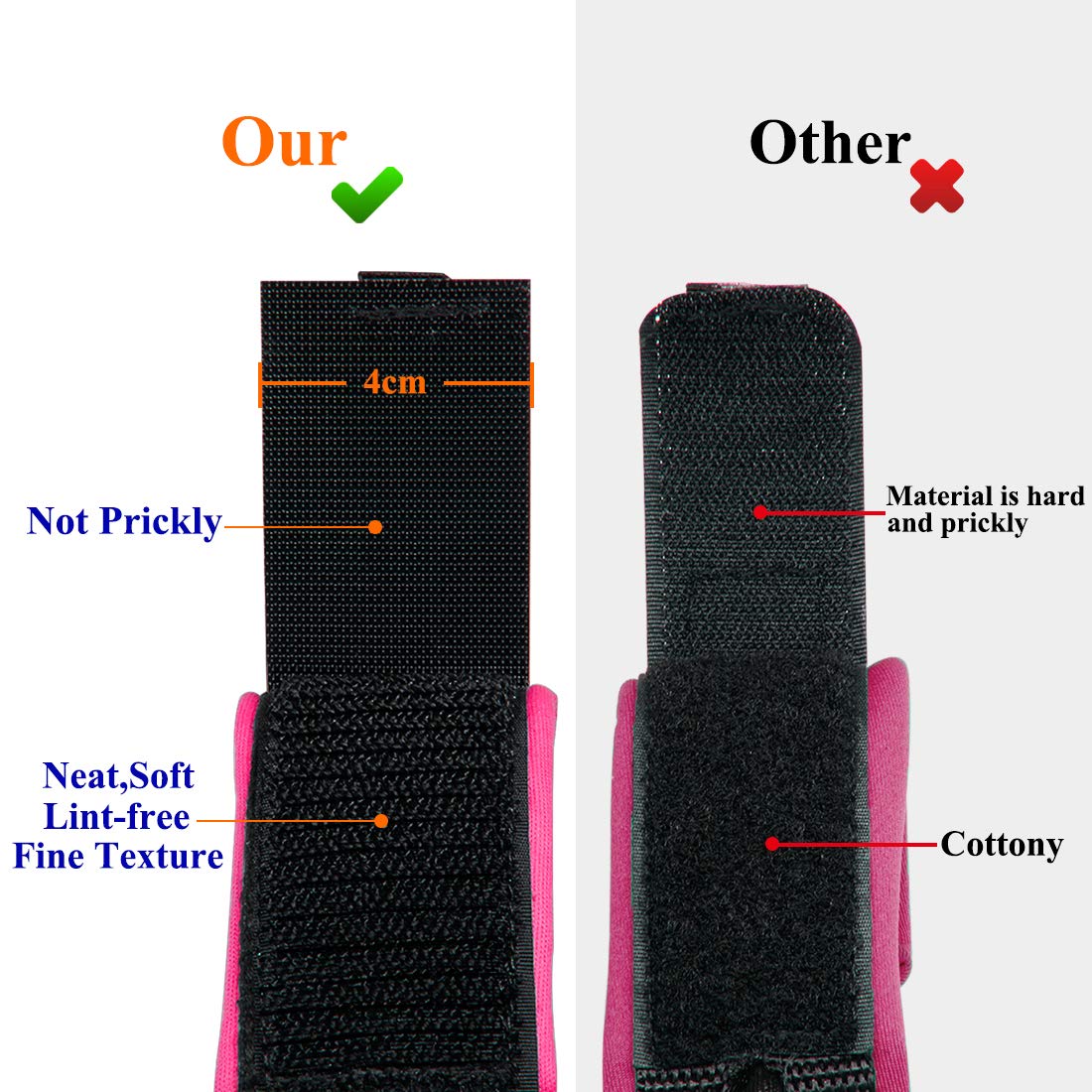 Blisstime Anti Lost Wrist Link Safety Wrist Link for Toddlers, Babies & Kids,Pack of 2 Rose Red 4.9ft and Blue 8.2 ft
