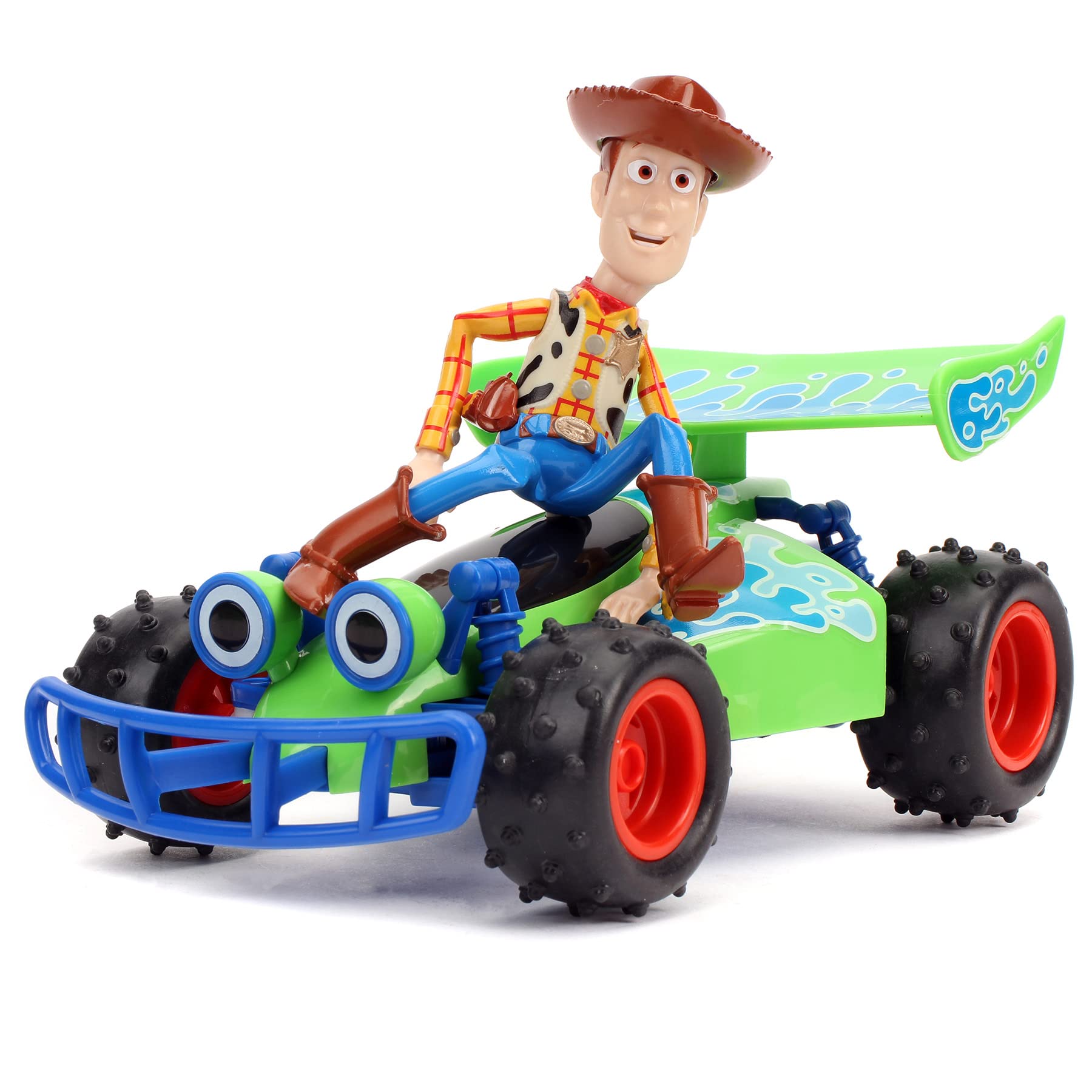 Jada Toys Jada Disney Pixar Toy Story 4 Turbo Buggy W/Woody Radio Control Vehicle, 2.4 Ghz, 1: 24
