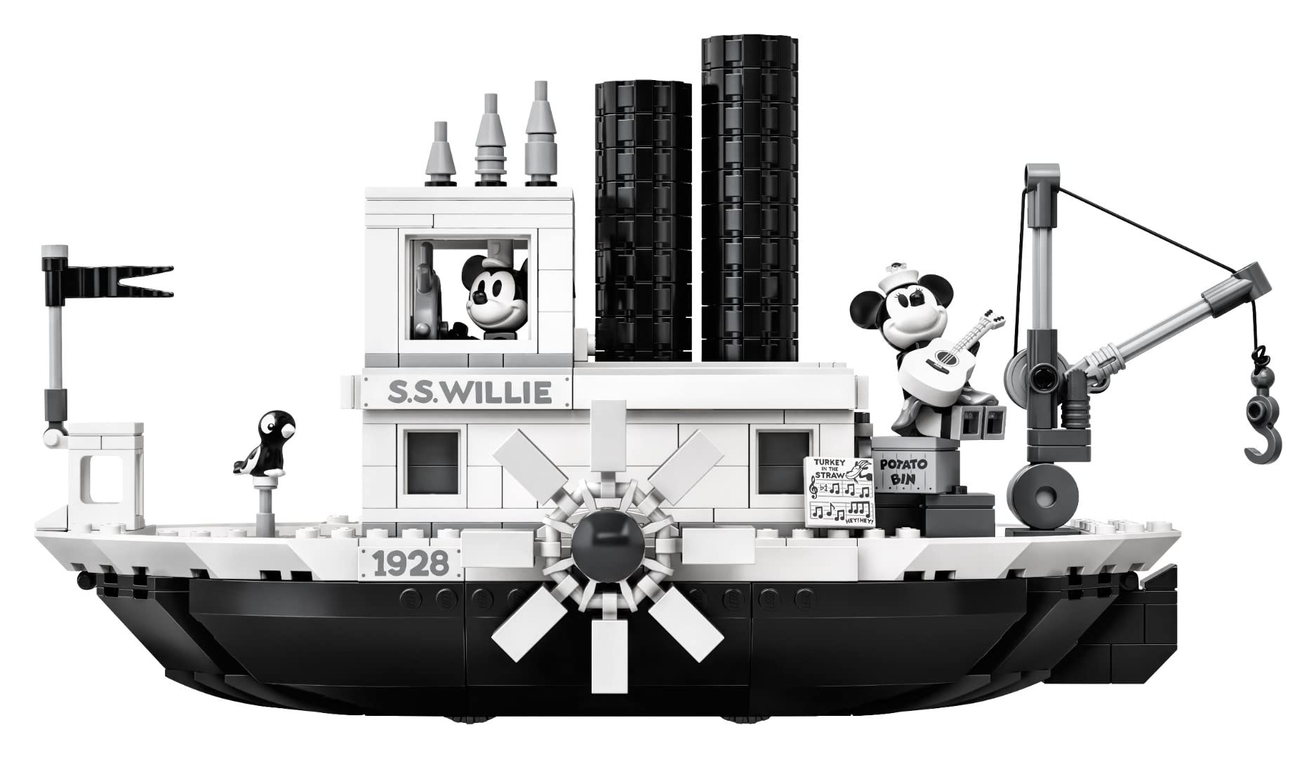 LEGO Ideas 21317 Disney Steamboat Willie Building Kit (751 Pieces)