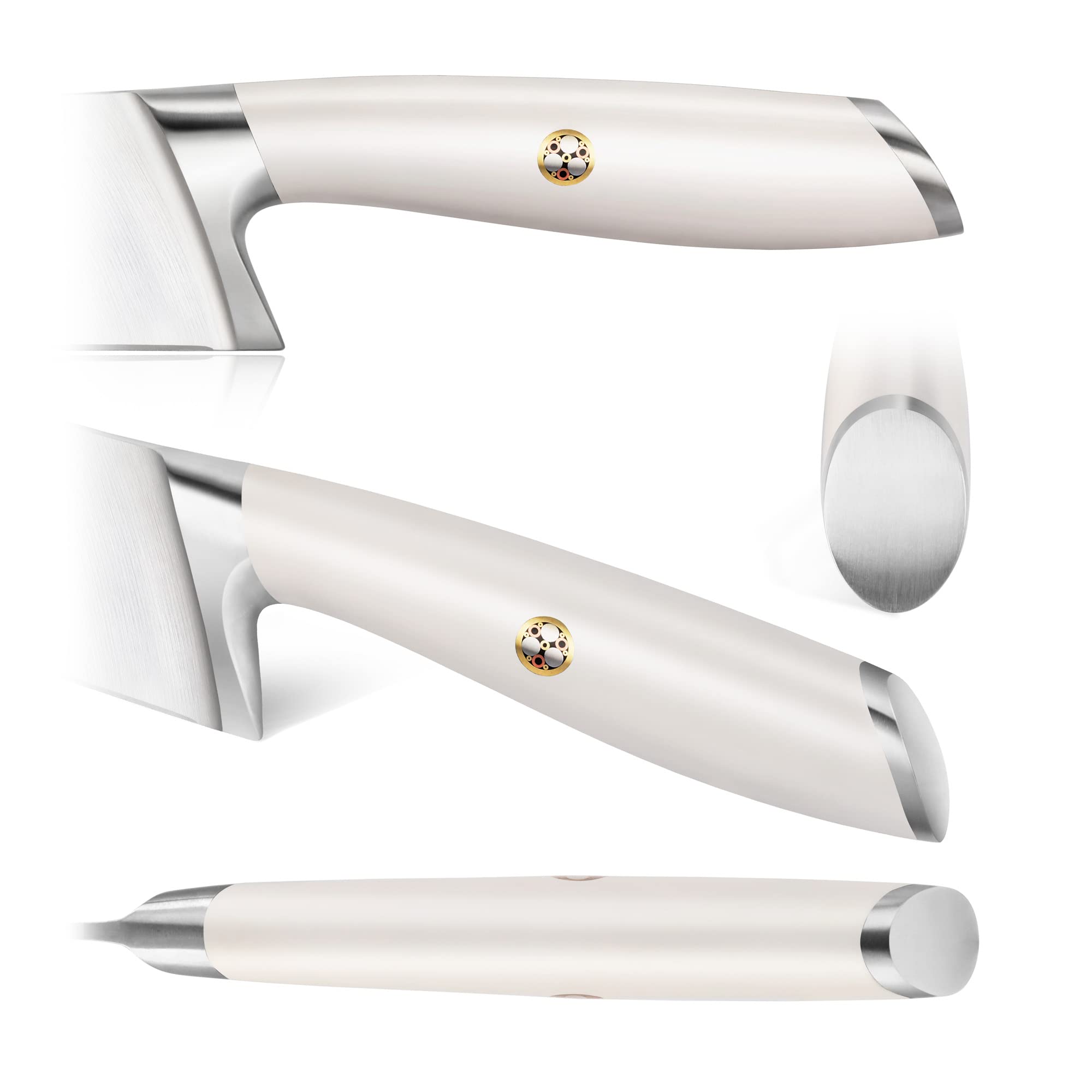 Cangshan L1 Series 1026924 German Steel Forged 3-Piece Starter Knife Set, White