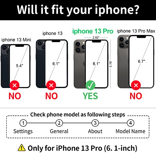 HOGGU iPhone 13 Pro Wallet Case - Magnetic Detachable iPhone 13 Pro Case Wallet with RFID Blocking Card Holder, Hand Strap, Floral Flower PU Leather Flip Cover Case for Women Girls(Gray)