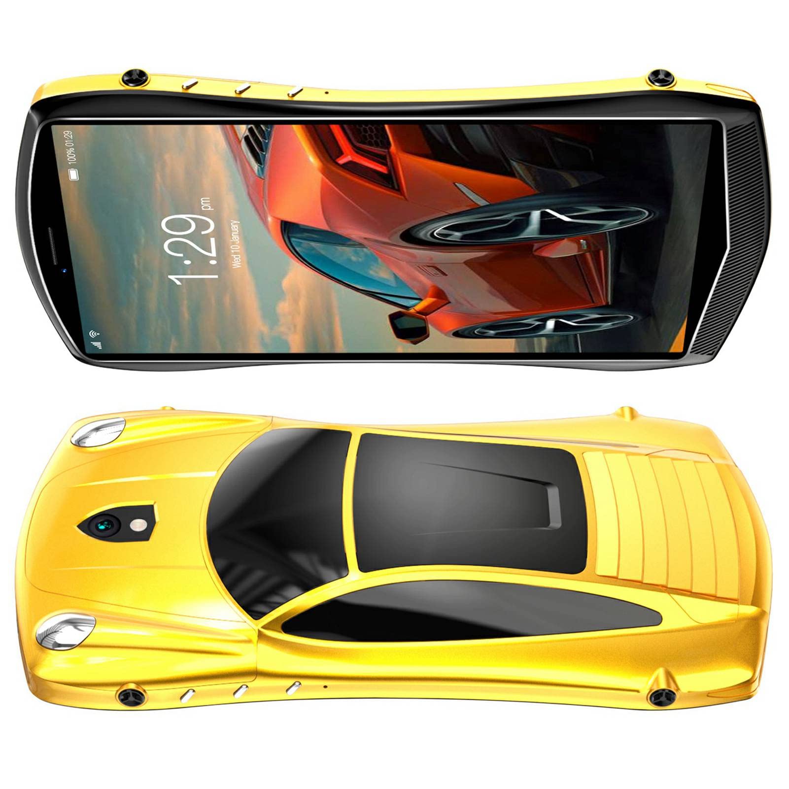 CHICIRIS 7 Inch Kids Tablet Sports Car Format Kids Tablet 5g WiFi Dual Band Battery Life 1280x800IPS HD Display Home for Travel (US Plug)