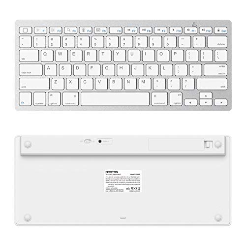 OMOTON Ultra-Slim Bluetooth Keyboard for iPad 10.2(9th/ 8th/ 7th Generation)/ 9.7, iPad Air 4th Generation, iPad Pro 11/12.9, iPad Mini, and More Bluetooth Enabled Devices, White
