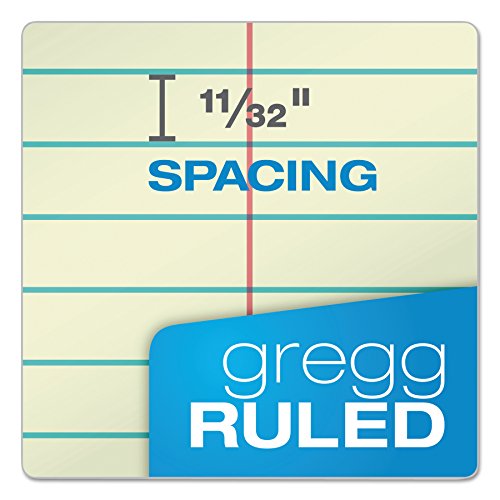 TOPS Steno Books, 6" x 9", Gregg Rule, Green Tint Paper, Assorted Color Covers, 80 Sheets, 4 Pack (80221)