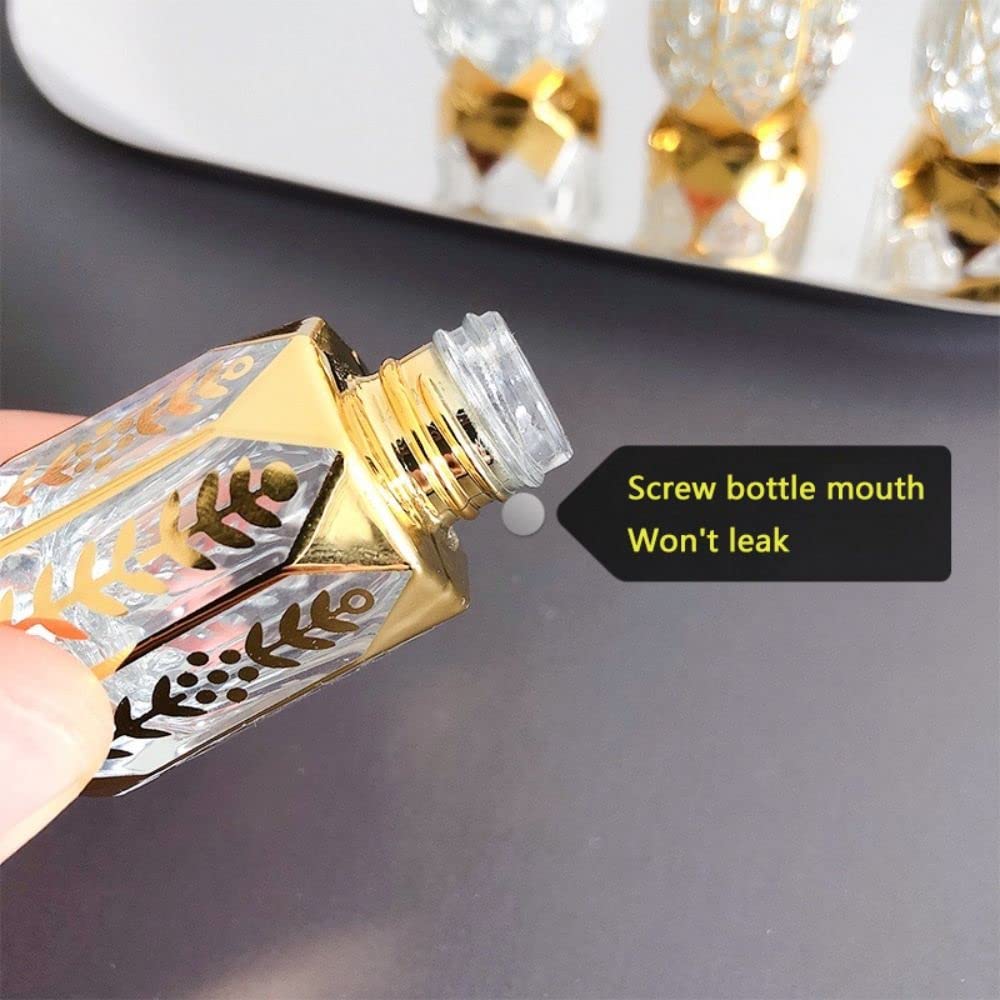 CHDHALTD 6ml Essential Oil Spray Bottles, Portable Glass Perfume Bottle Atomizer for Travel Sample Empty Containers(A Roll-on Bottle)