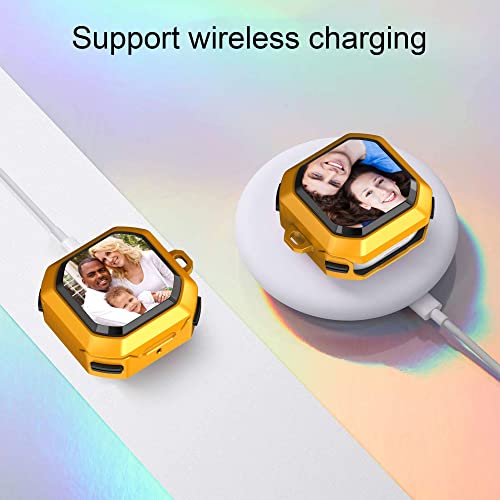 SHUMEI Custom Picture Buds Case Compatible for Samsung Galaxy Buds 2 Pro 2022, Buds 2 2021, Buds Pro 2021, Buds Live 2020 Released Hard PC Shockproof Personalized Case Protective Cover with Keychain