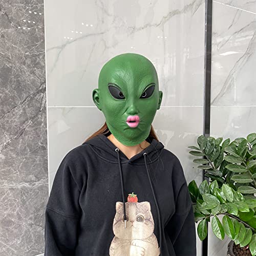 Green Fish Mask, Funny Animal Mask, Latex Fish Head Costume For Adults Halloween Animal Fish Head Mask