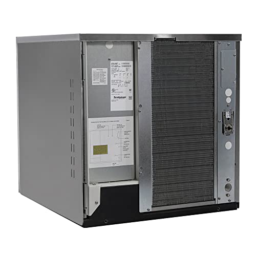 Scotsman Ice Prodigy EliteĀ® Commercial Ice Machine Cube Style Ice Maker MC0722SA-32 (Slim 22" Width, Half Dice, 758 lb/24 Hours, HD22B-1 120 lb. iceValet)
