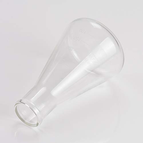 Labasics Glass Narrow Mouth Erlenmeyer Flask, Borosilicate Glass Heavy Wall Flask with Heavy Duty Rim, 250 ml