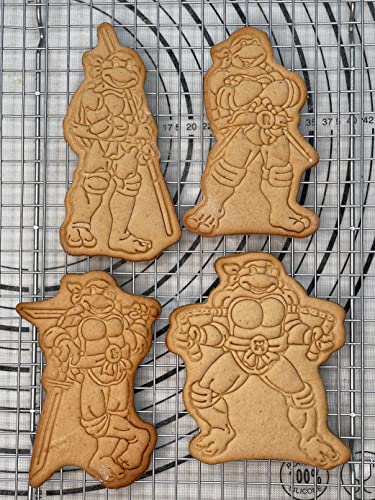 Premium Quality Ninja Turtle Raphael 6” Cookie Cutter and Mold Produced by 3D Kitchen Art