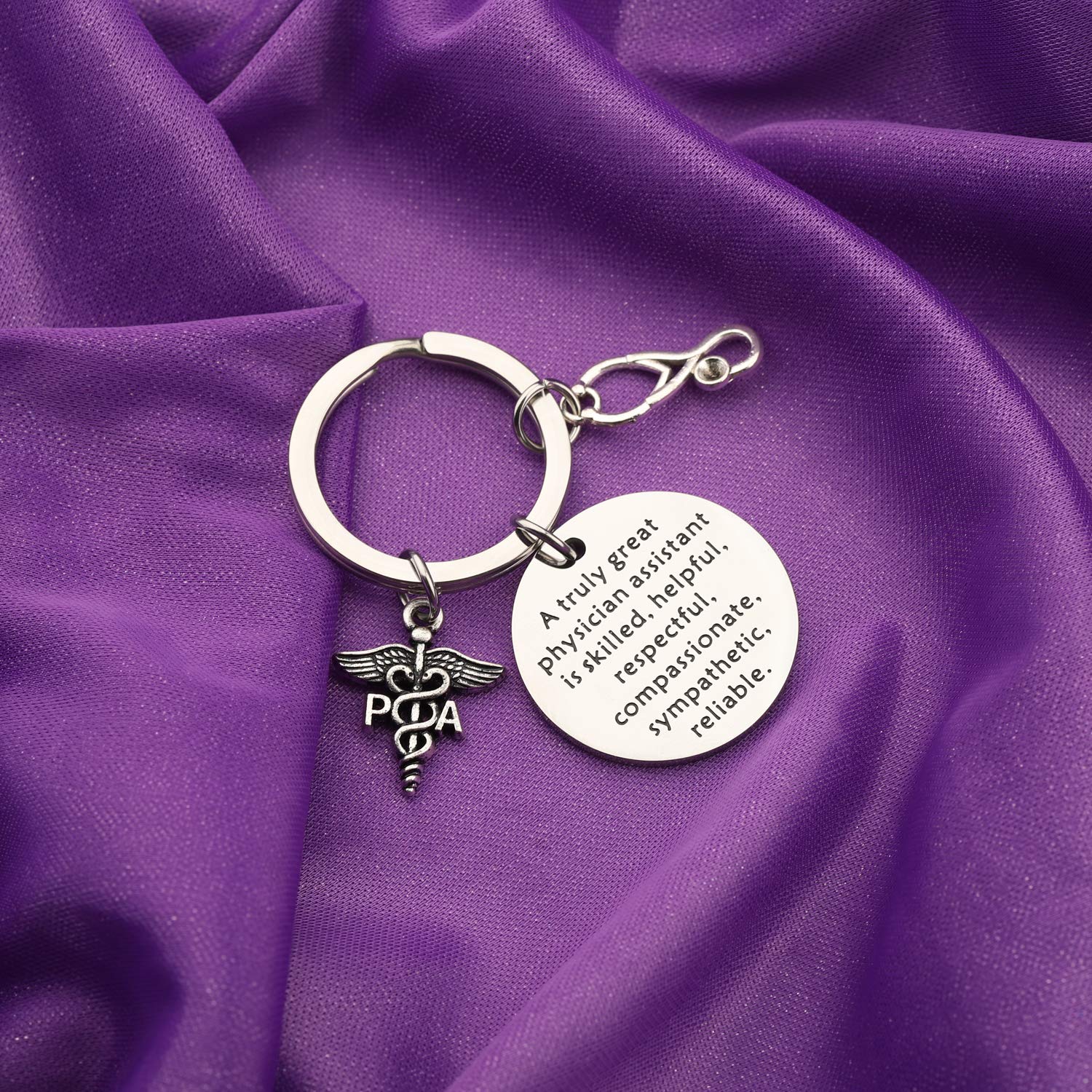 BAUNA Physicians Assistant Graduation Gifts PA Keychain A Truly Great Physician Assistant Keychain