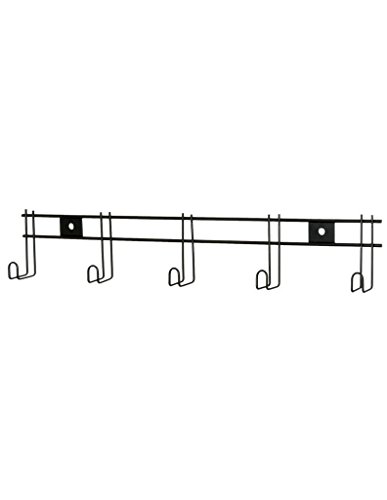 Tough1 Permanent Mount 5 Hook Tack Rack Black