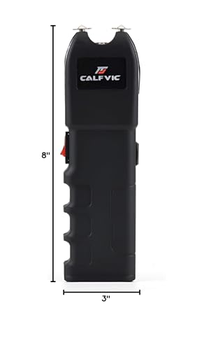 CALFVIC Stun Gun Safety Defense Flashlight with Holster for Women Men
