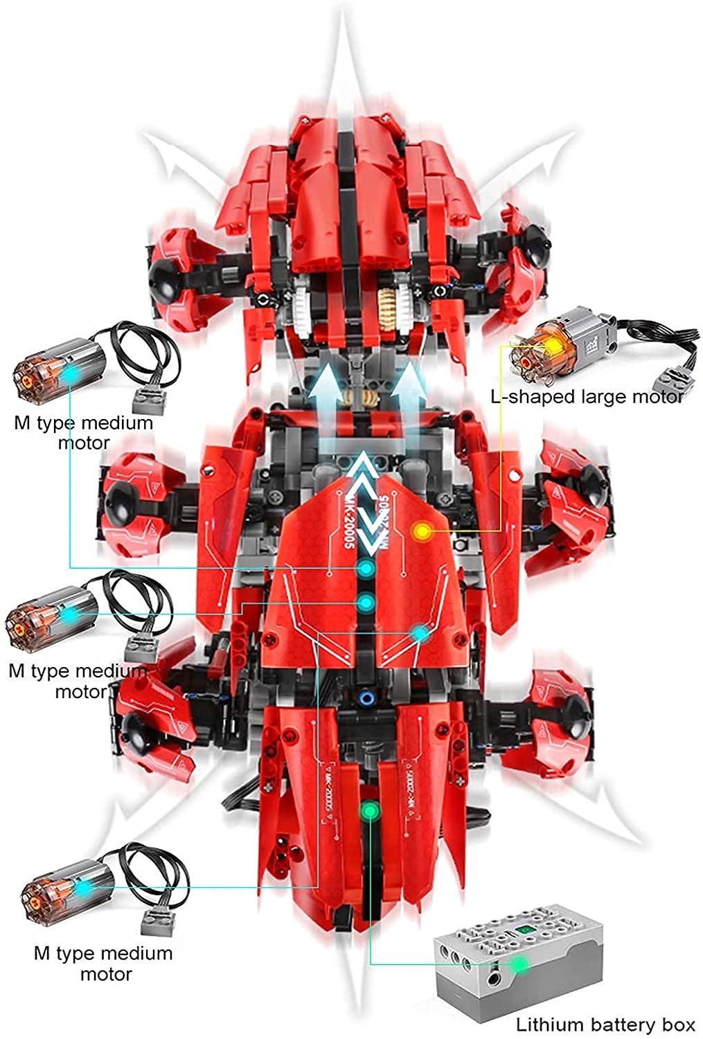 Zcciss Walking Tank (Hexapod) Robot MK-Hexa 20005 Building Kit;Awesome Programmable Engineering Mechanical Military Walker Toy Model Set