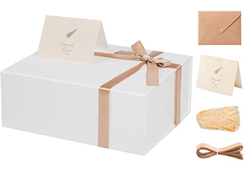 LIFELUM Magnetic 13 x 10 x 5 inch Extra Large Gift Box with Lids for Presents Valentine's Day Contains Card, Ribbon, Shredded Paper Filler for Gift Packaging (1 Pcs)