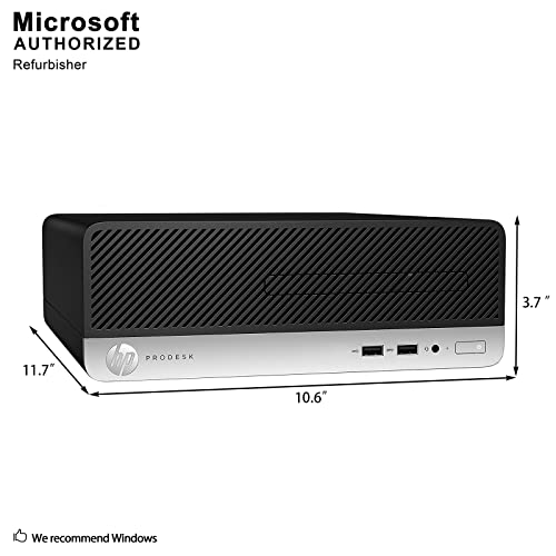 HP ProDesk 400 G5 SFF High Performance Business Desktop Computer, Intel Six Core i5-8500 up to 4.1GHz, 16G DDR4, 256G SSD, WiFi, BT, 4K Support, DP, VGA, Windows 10 Pro 64 En/Sp/Fr(Renewed)