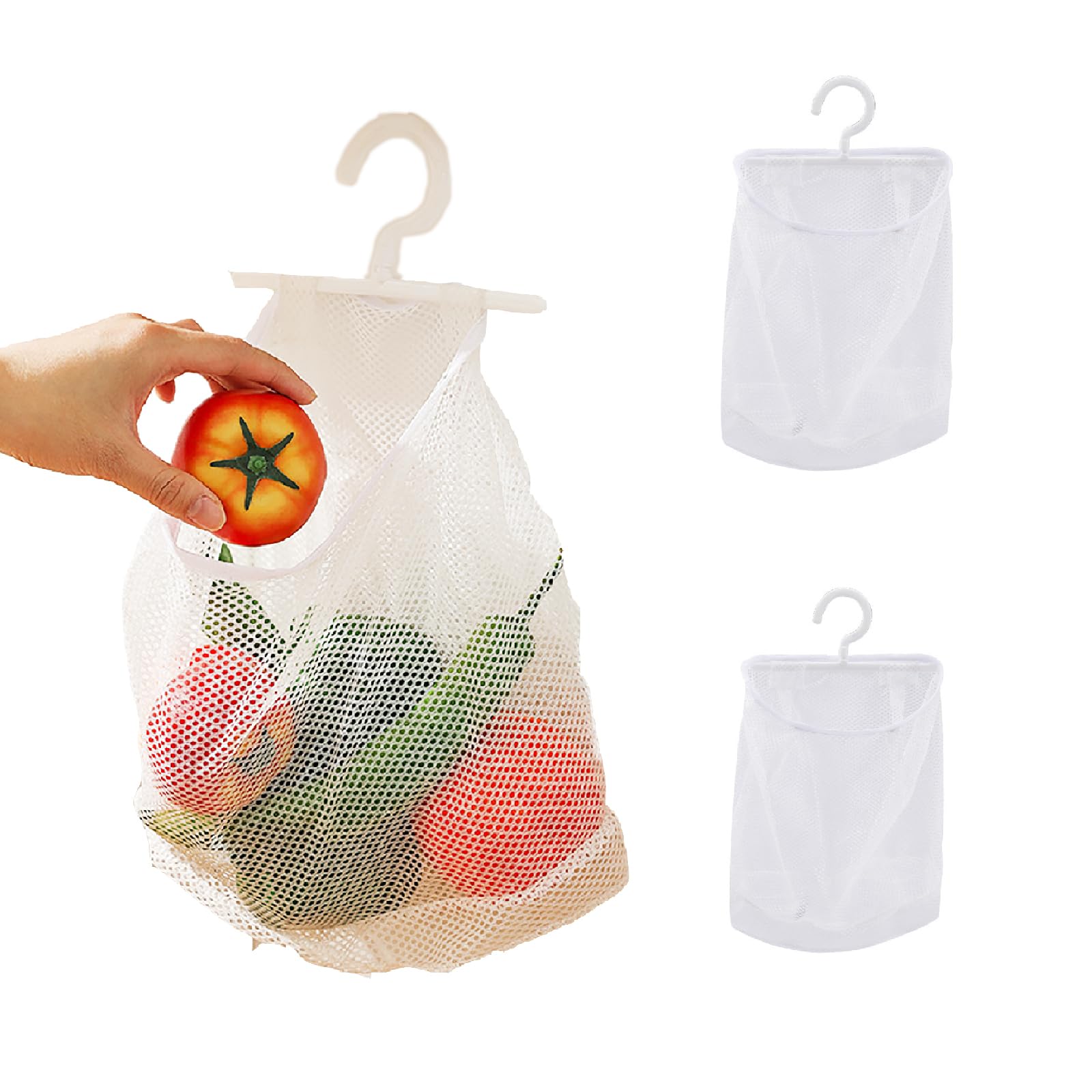 FOKAI Mesh laundry bags for delicates, laundry bag, drying rack clothing, laundry bags mesh wash bags and fruit and vegetable storage. nailless, lingerie bags for washing delicate 2Pc (white), TC0326
