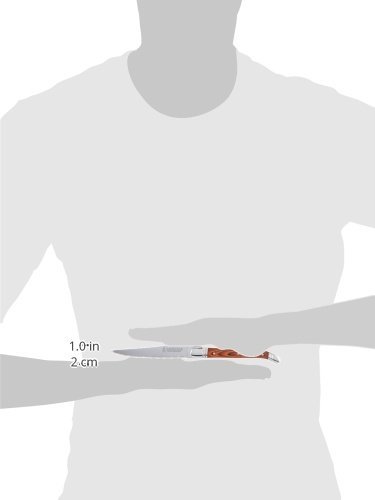 Trudeau Laguiole Steak Knives with Pakkawood Handles (Set of 6), Stainless/Wood