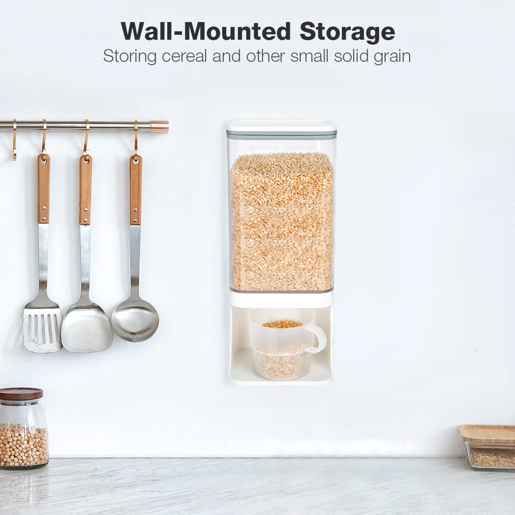 Conworld Laundry Detergent Dispenser, Wall Mounted Laundry Beads Dispenser for Scent Booster Beads, Stain Remover Powder, Bath Salts, Rice, Beans Grain and Dry Food, Laundry Scent Booster Container
