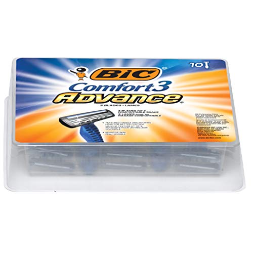 BIC Comfort 3® Advance® Disposable Razor, Blue, 10 Pack