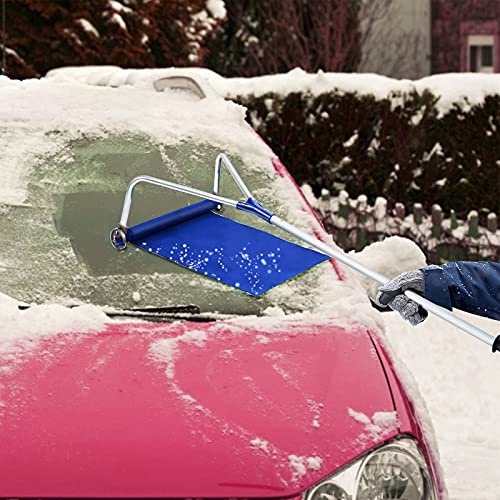 DORTALA 20FT Snow Roof Rake, Adjustable Telescoping Snow Shovel Rake, Practical Lightweight Roof Rakes for Snow Removal, Ideal for Long or Low-Pitched Roofs Snow Removal