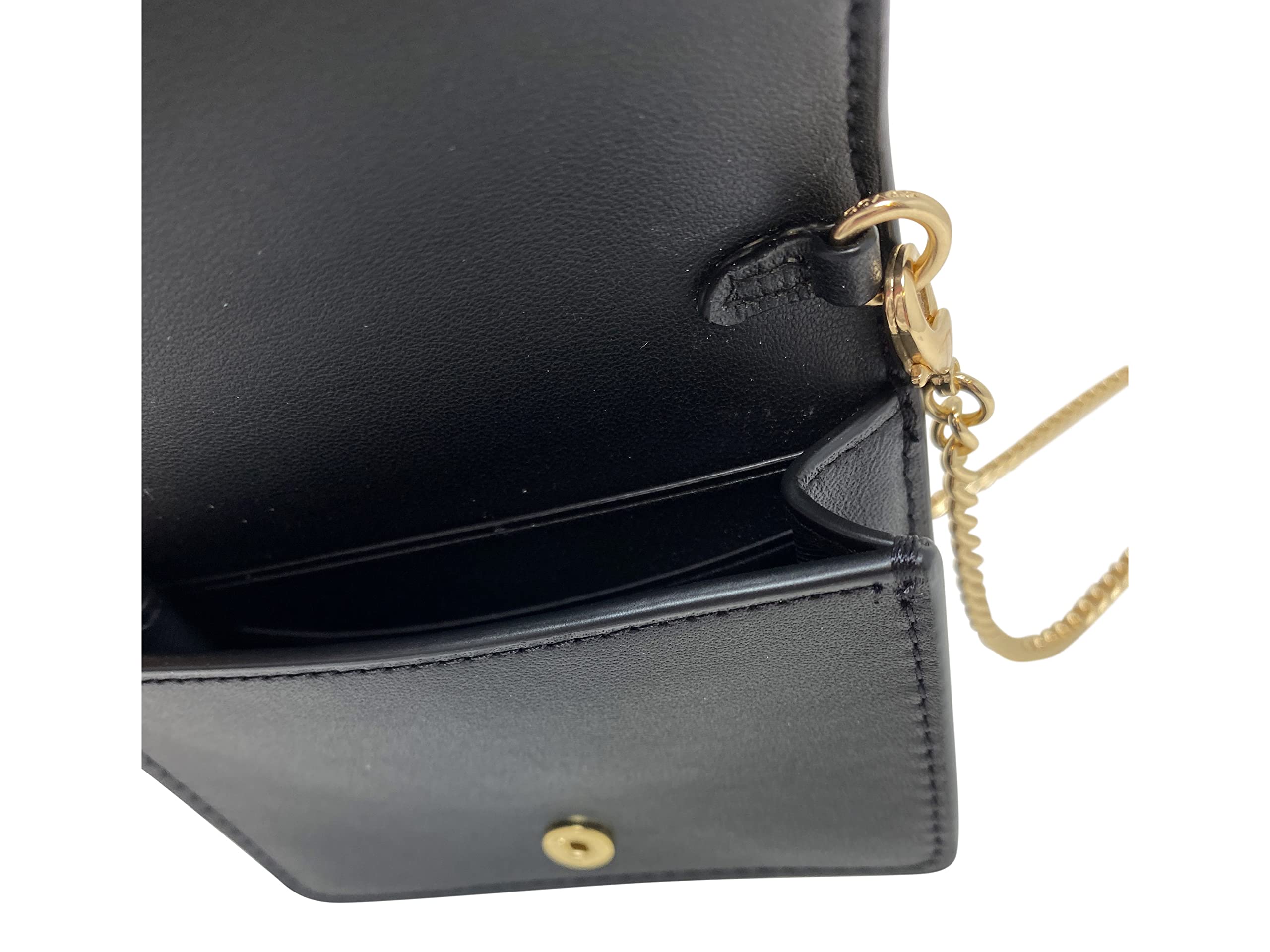 Coach Mini Wallet On A Chain In Signature Canvas With Stripe Print