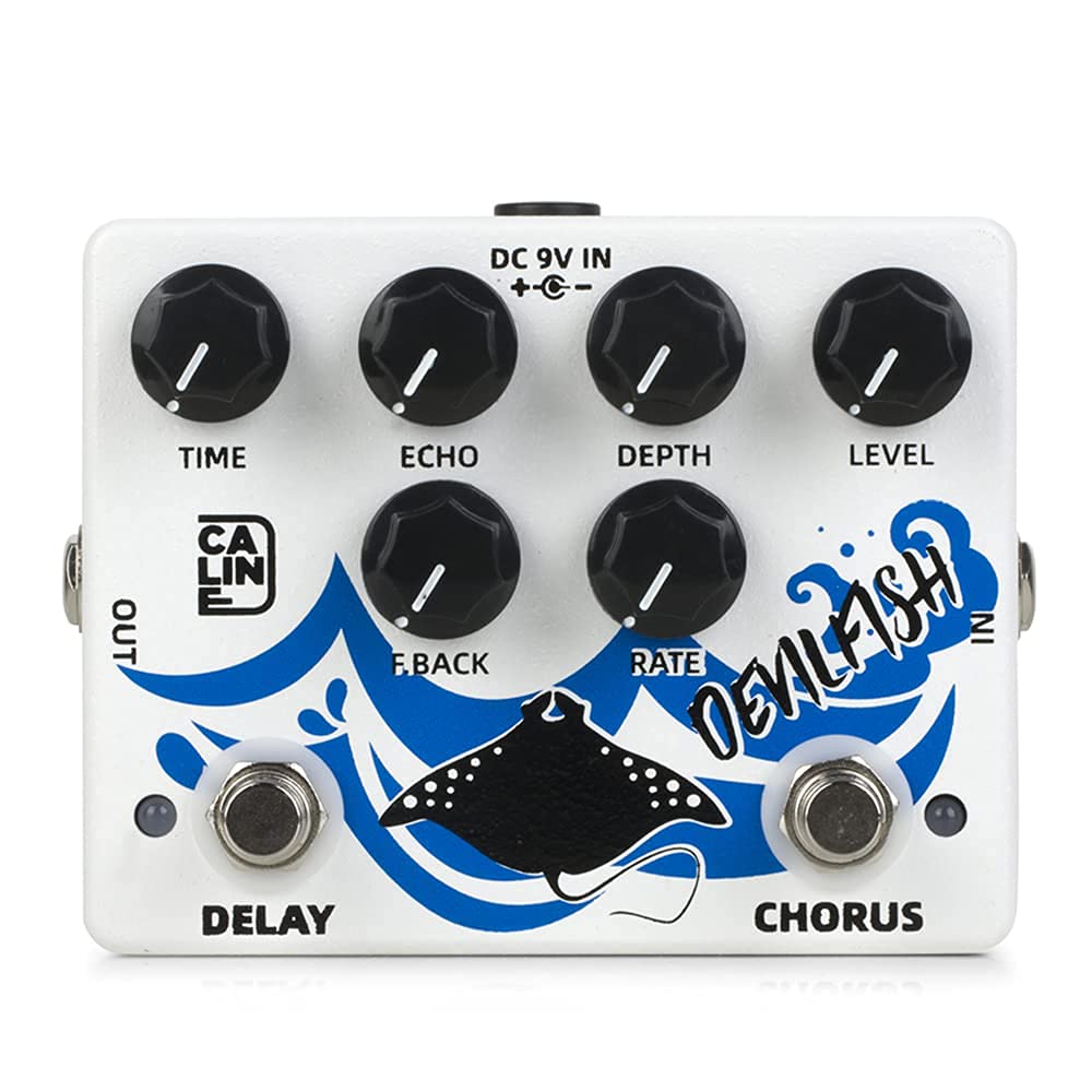 Caline DCP-03 DEVILFISH Chorus Delay Effect Pedal Dual Guitar Pedal