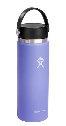 Hydro Flask 20 oz Wide Mouth with Flex Cap Stainless Steel Reusable Water Bottle Lupine - Vacuum Insulated, Dishwasher Safe, BPA-Free, Non-Toxic