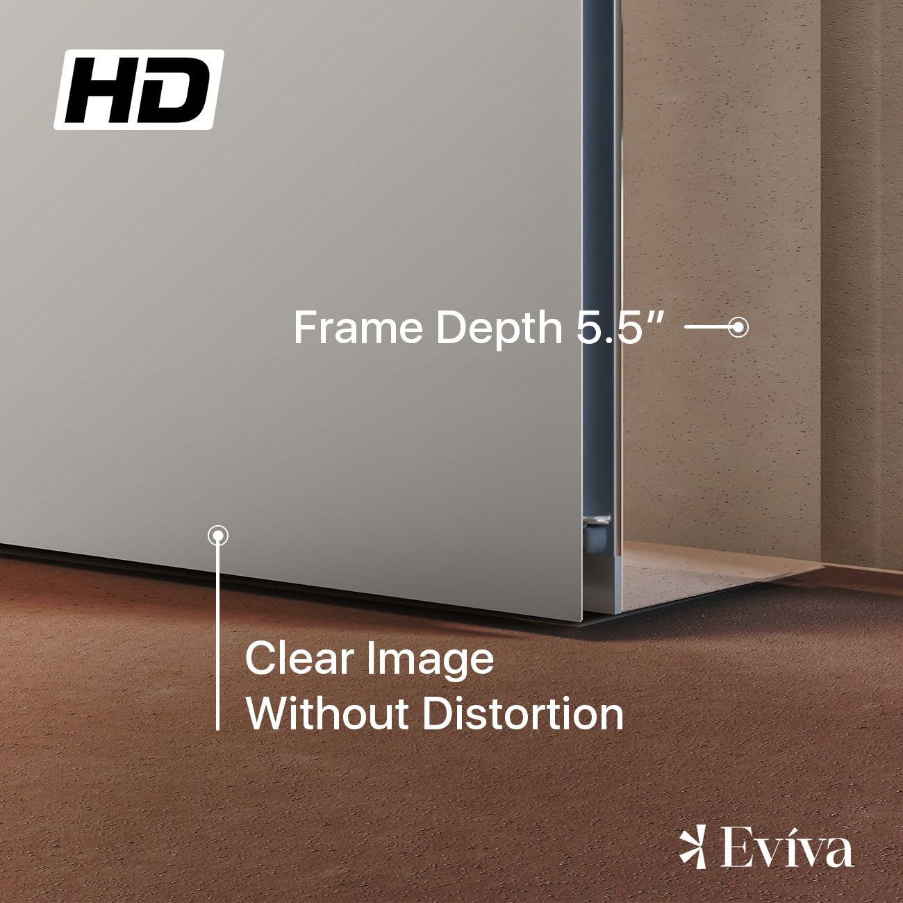 Eviva Elegant Lazy 40-Inch Mirror Medicine Cabinet in Classic White - Illumination-Free Storage Solution