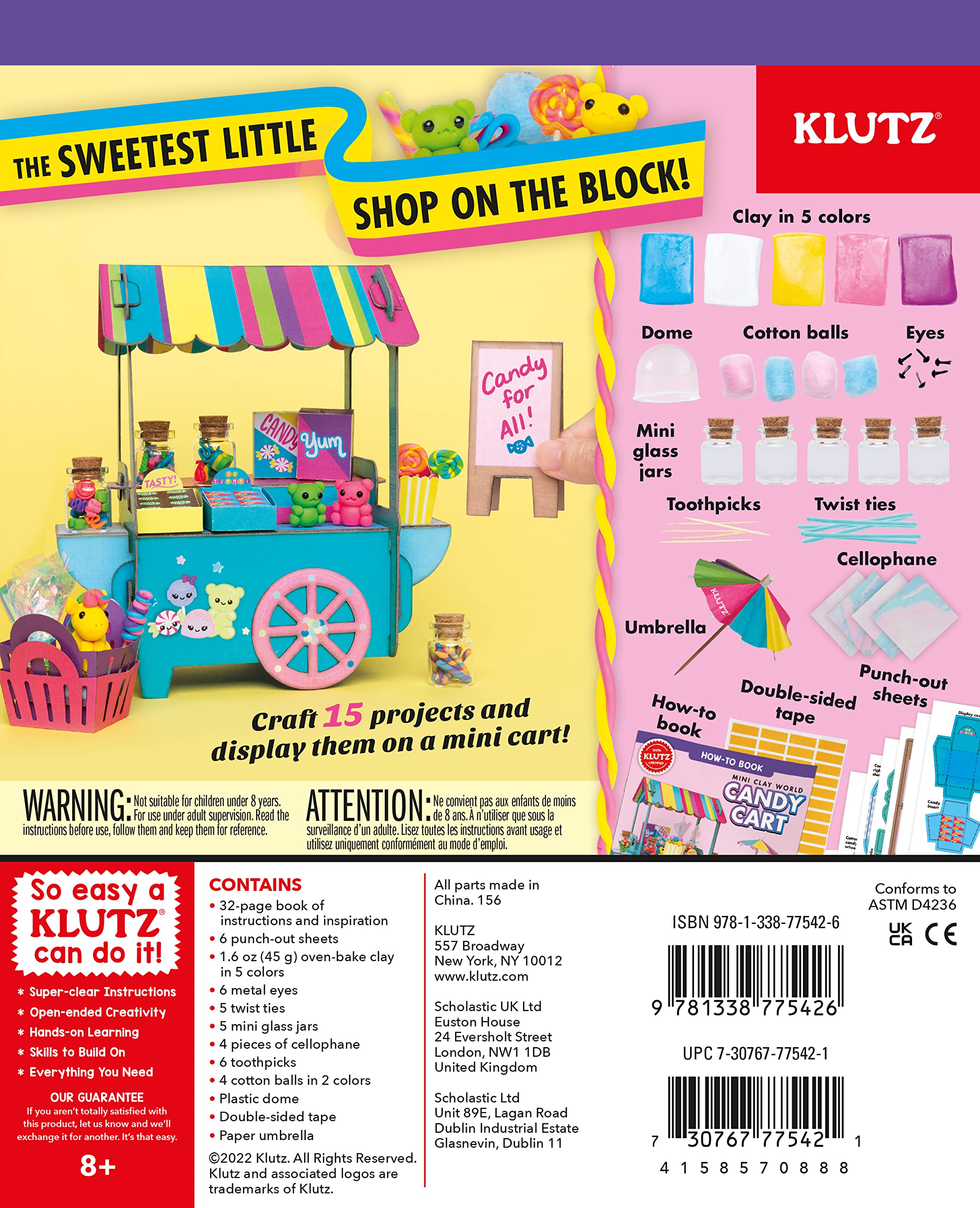 Klutz Mini Clay World Candy Cart Craft Kit