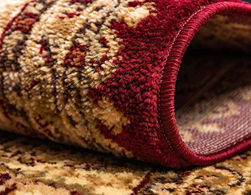 Unique Loom Voyage Collection Traditional Oriental Classic Intricate Design Area Rug (3' 3 x 5' 3 Rectangular, Red/Gold)