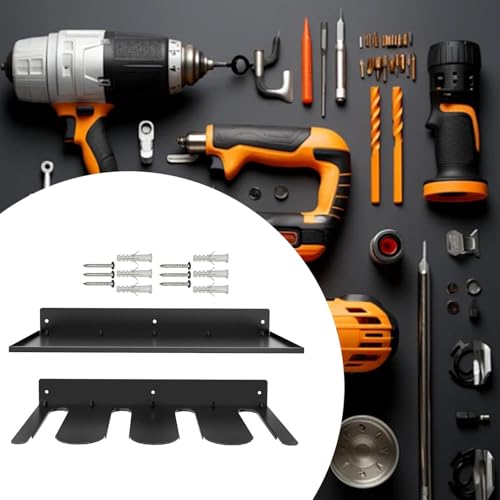 Dualoai Power Tool Organizer Wall Mount Drill Holder for Garage Cabinet, Storage rack