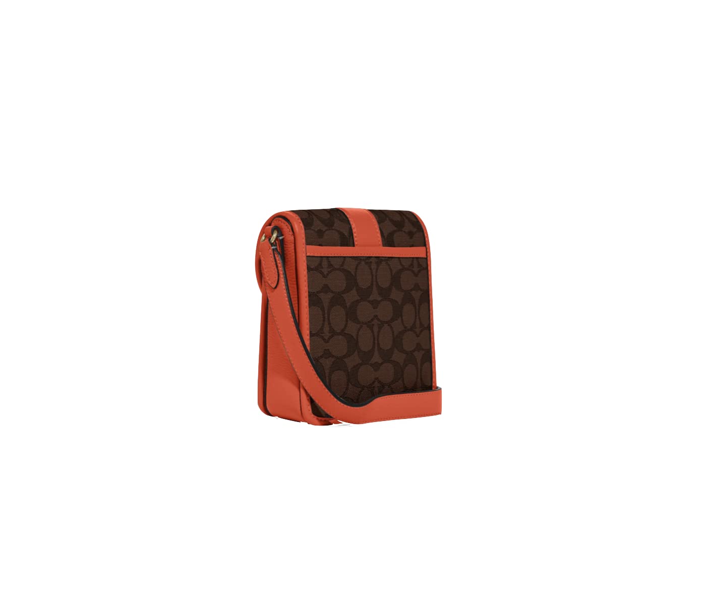 COACH Women's North/South Lonnie Crossbody Bag (Signature Jacquard - Brown Mango)