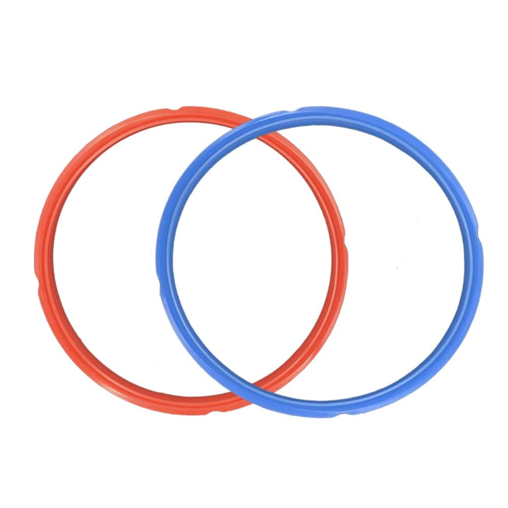 Blue Burps Instant Pot Sealing Ring 8 Quart, 2 Pcs Food Grade Silicone Instant Pot Ring for Instant Pot Seal, Compatible with IP-DUO80, IP-LUX80, Smart-80, IP-CSG80 β Red and Blue