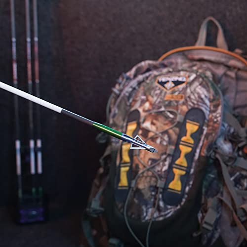 BLOODSPORT Gravedigger 4-Blade Hunting Hybrid Mechanical Broadhead with Chisel Tip - 125 Grains , 1" Fixed 1.75" Mechanical Cutting Diameter, 3 Pack