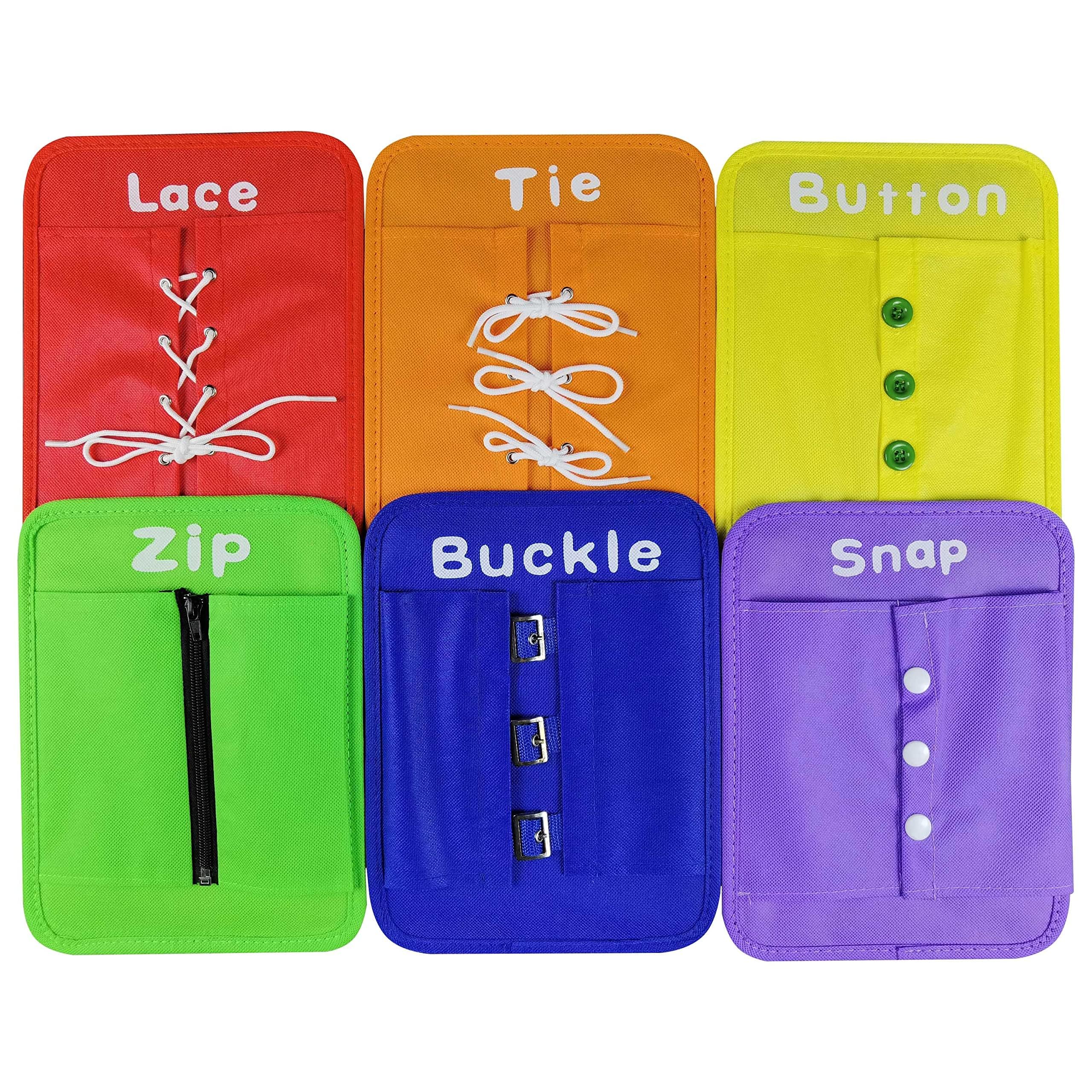 LST LISKTO Dress Learning Boards Preschool Early Educational to Basic Life Skills Dress Learning Boards Learn to Button,Buckle,Zip,Snap,Lace & Tie