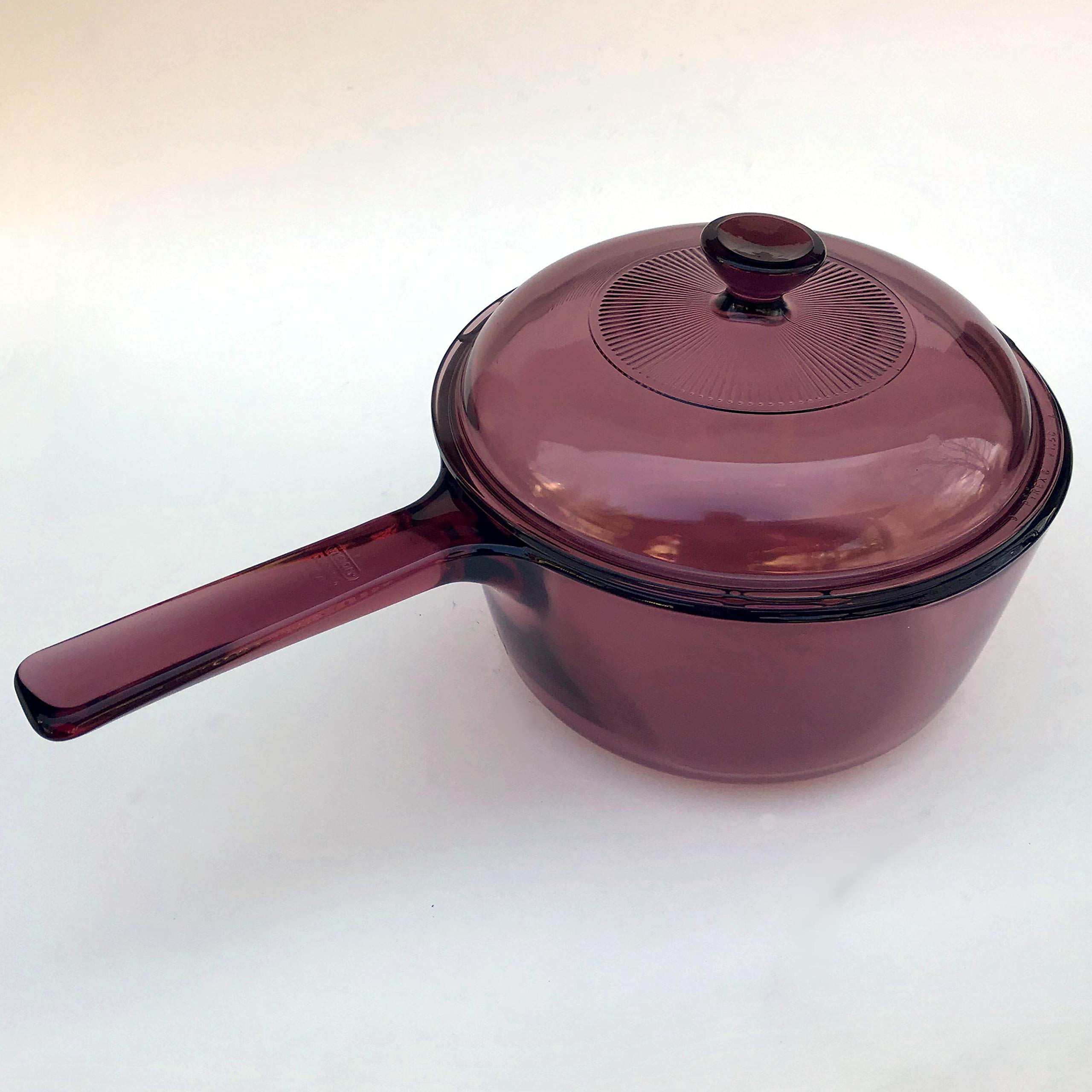 Corning Vision Visions Cranberry 1.5 L. Saucepan with Lid