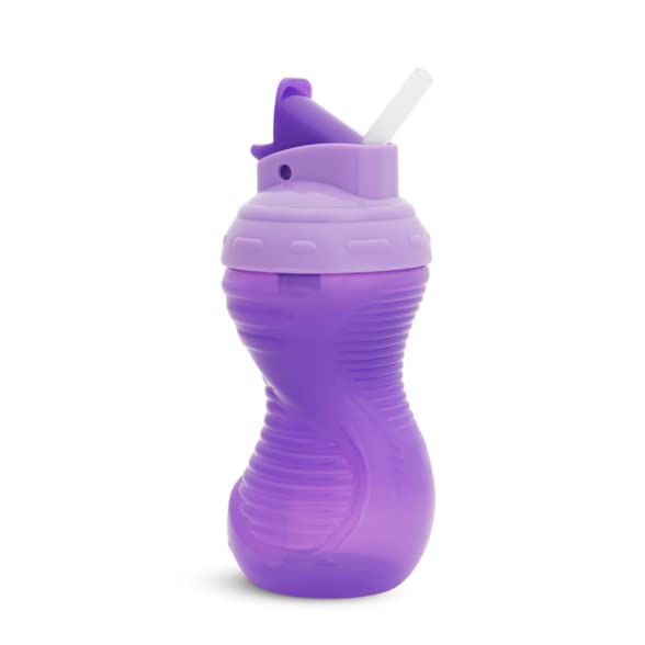 Munchkin Mighty Grip Flip Straw Cup, 10 oz 1 ea ( Pack of 3)