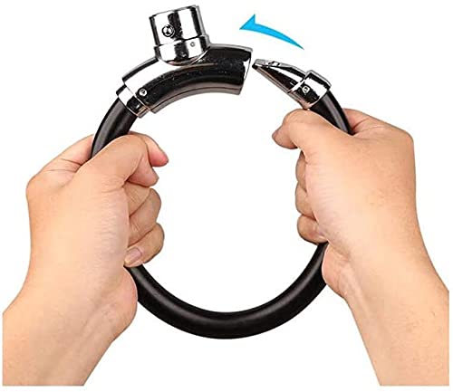 Bicycle Lock, Anti-Theft Steel Cable Lock, Portable Mini Ring Lock Mountain Road Bike Riding Equipment Accessories(Color:Black)