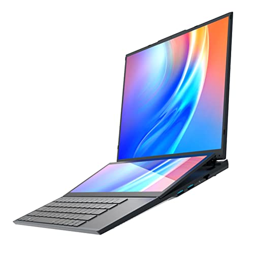 ciciglow Dual Screen Laptop, 16in Touch Display Business Laptop, 14in Auxiliary Screen, 1920x1200 HD Display, Core I7 CPU, 16GB RAM 512GB SSD, 13600mAh, for Win 10/11