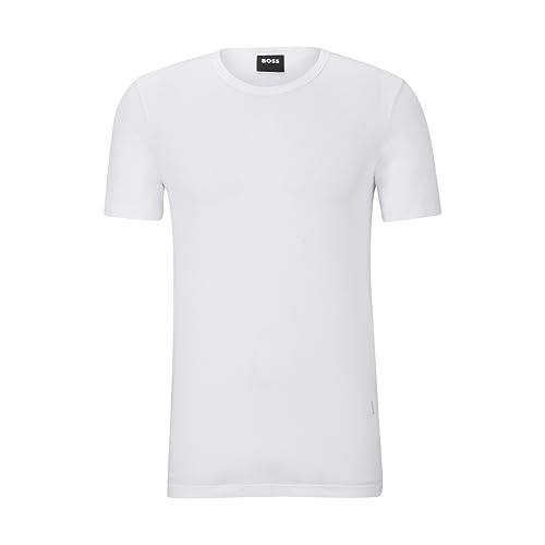 BOSS Hugo Mens T-Shirt Rn 2p Co/El 10194356 01 Boxer Briefs, White, Small US