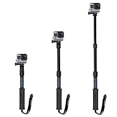 SANDMARC Pole - Compact Edition: 10-25" Waterproof Pole (Selfie Stick) for GoPro Hero 11, 10, 9, 8, Max, 7, 6, 5, 4, Session, 3+, 3, 2, HD & Osmo Action