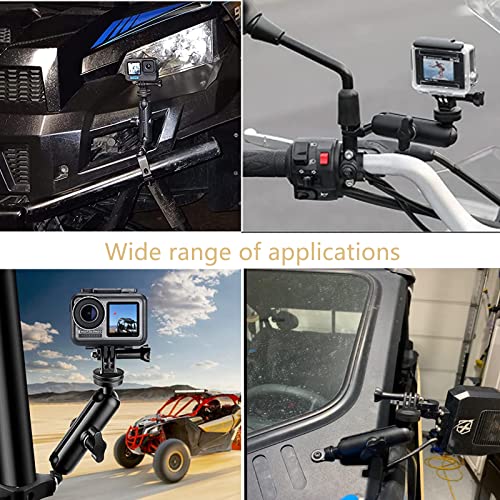 UTV/ATV RZR Action camera mount holder 360° Rotaion Camera Mount gopro accessories fit 1.75"-2" Roll Bar and Bars Compatible with All GoPro Models,Such as GoPro Hero 9,8,7,6,5,4,Session,GoPro Max etc